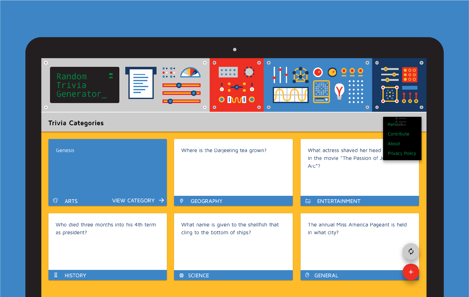 Equal Parts Studio | Random Trivia Generator App